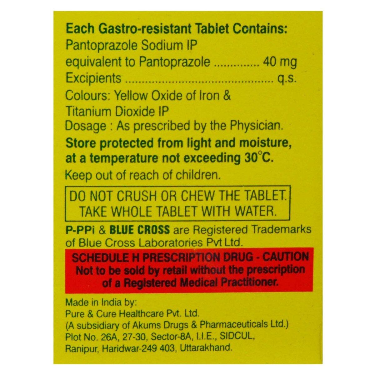P-Ppi 40 Tablet | Uses, Side Effects, Price | Apollo Pharmacy