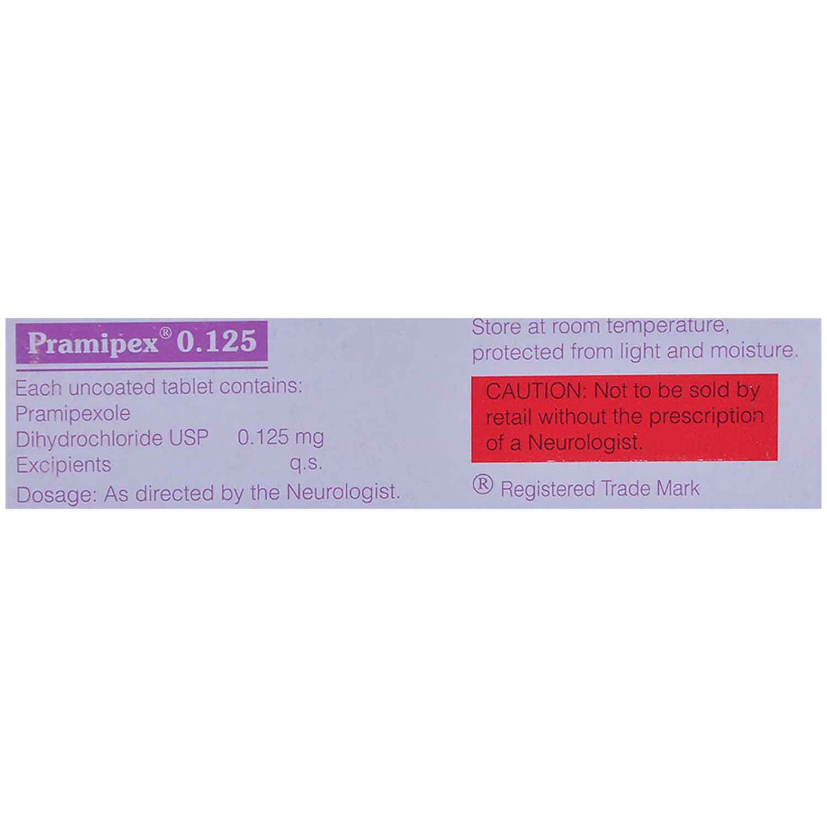 Pramipex 0.125 Tablet | Uses, Side Effects, Price | Apollo Pharmacy