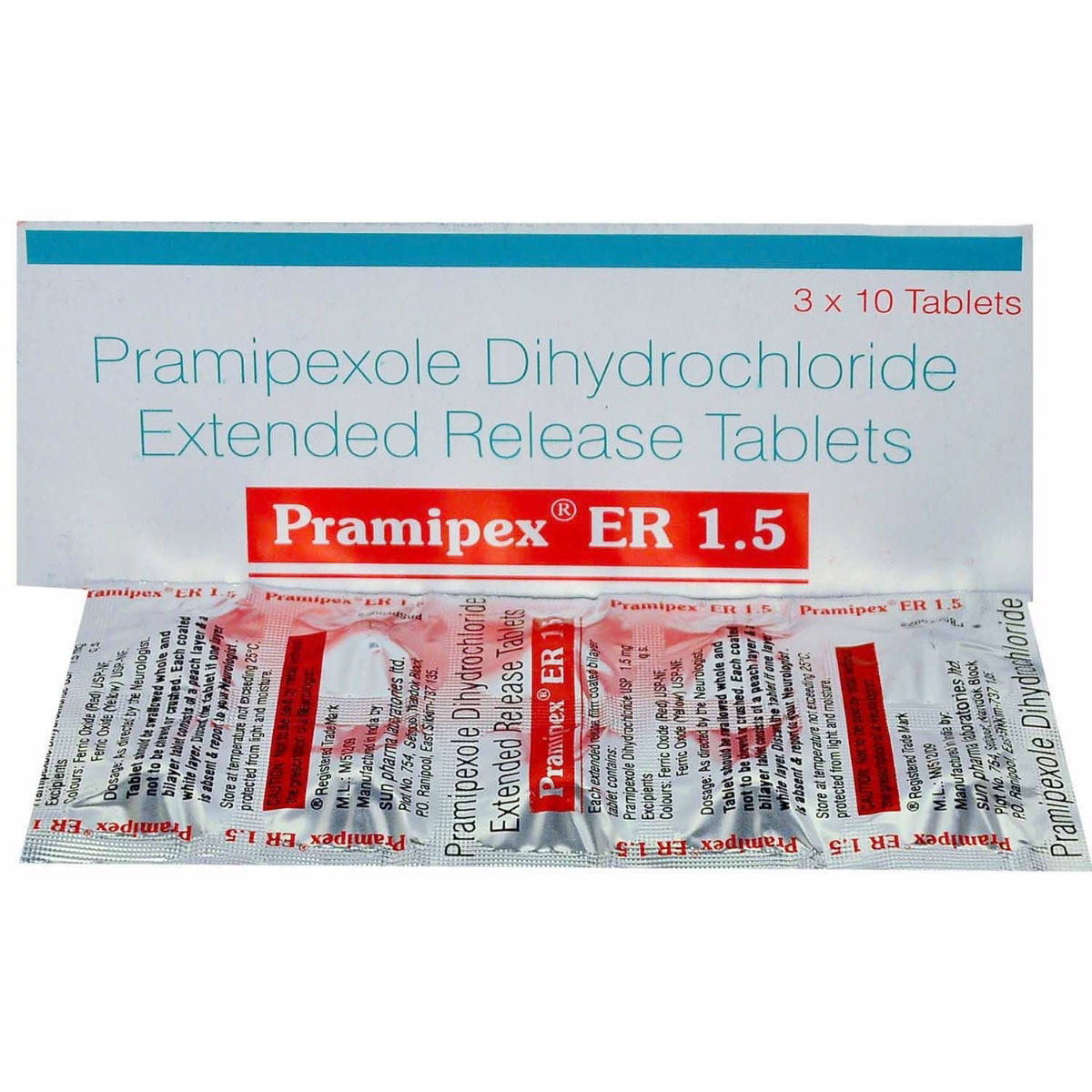 Pramipex ER 1.5 Tablet 10's Price, Uses, Side Effects, Composition ...