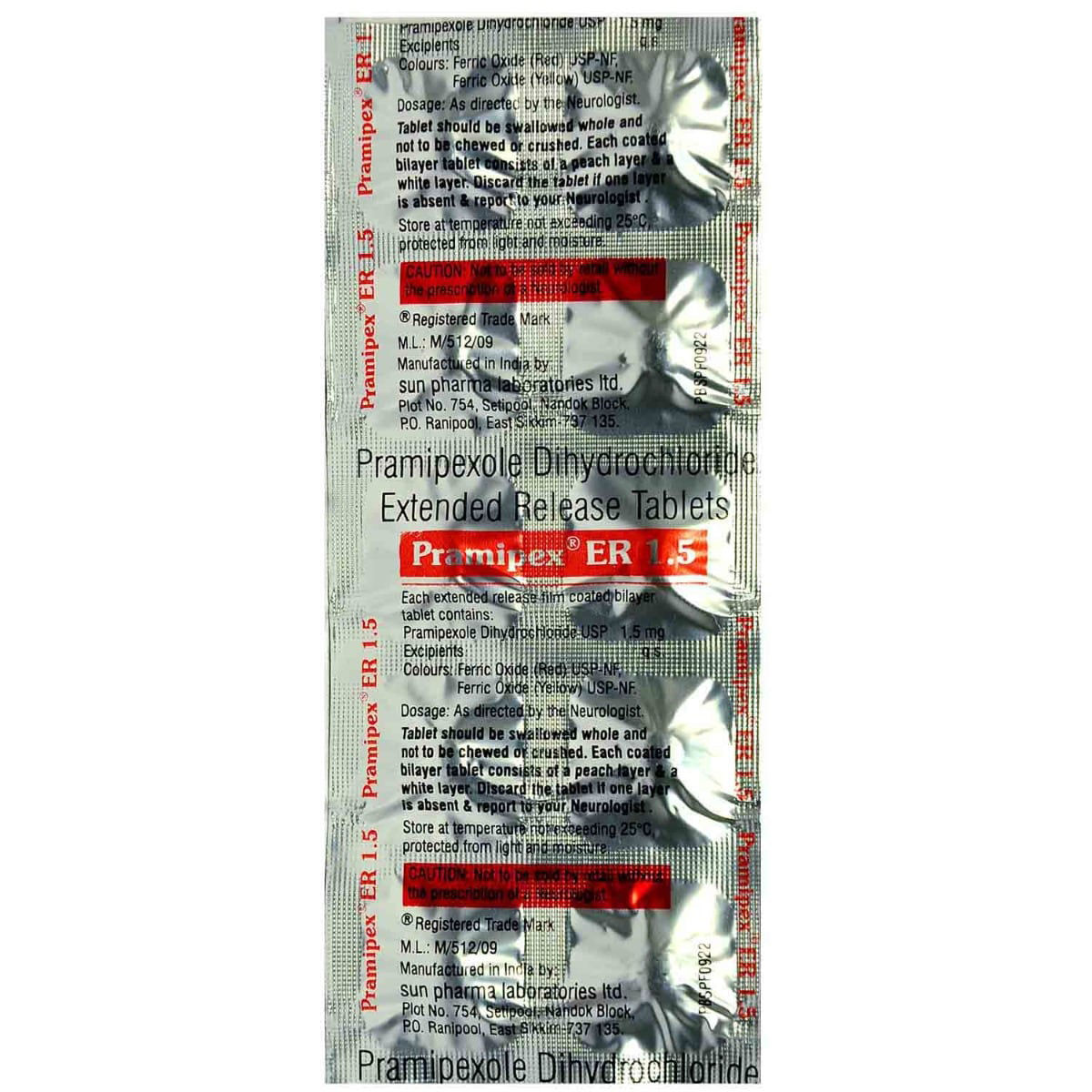 Pramipex ER 1.5 Tablet | Uses, Side Effects, Price | Apollo Pharmacy