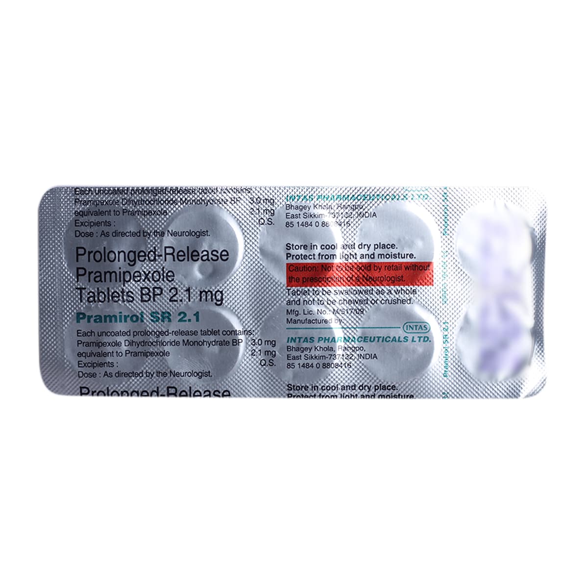 Pramirol SR 2.1 Tablet | Uses, Side Effects, Price | Apollo Pharmacy