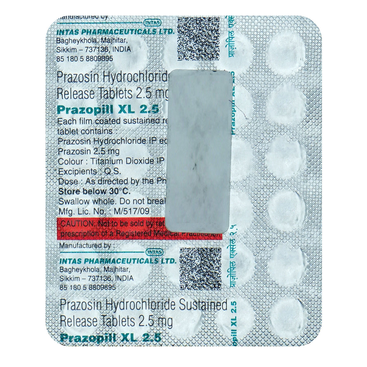Prazopill XL 2.5 Tablet | Uses, Side Effects, Price | Apollo Pharmacy