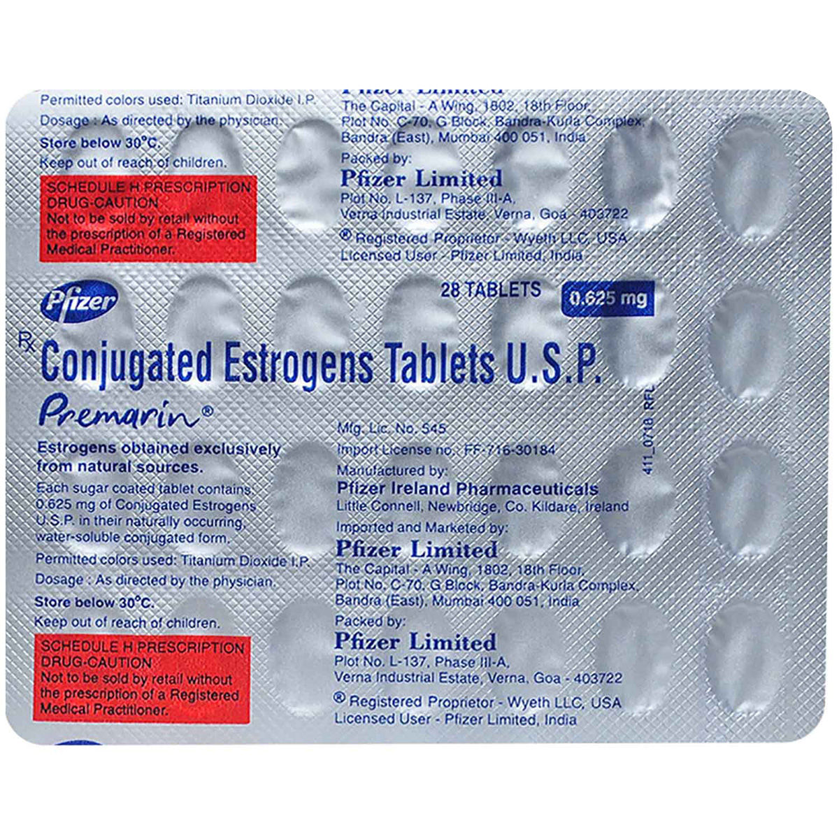 Premarin Tablet 28's Price, Uses, Side Effects, Composition - Apollo Pharmacy
