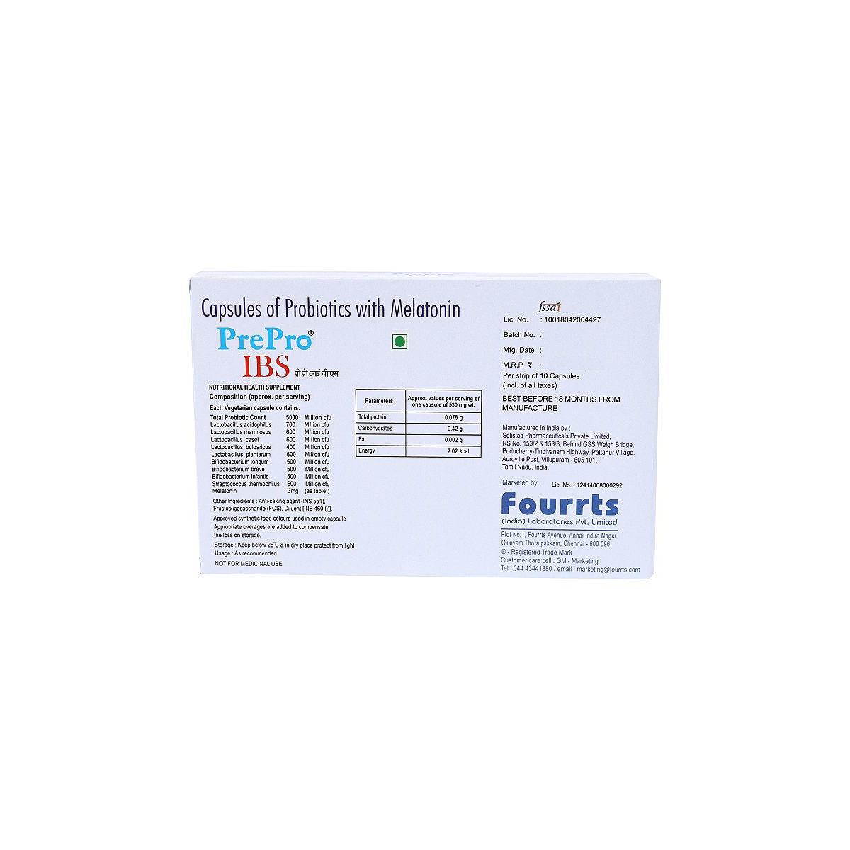 Prepro IBS Capsule | Uses, Side Effects, Price | Apollo Pharmacy