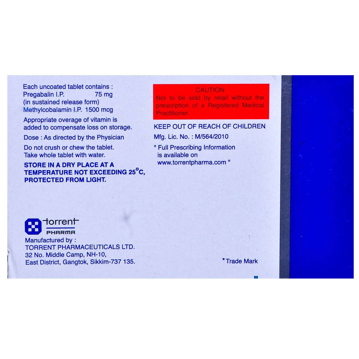 Pregaba M SR 75 Tablet | Uses, Side Effects, Price | Apollo Pharmacy