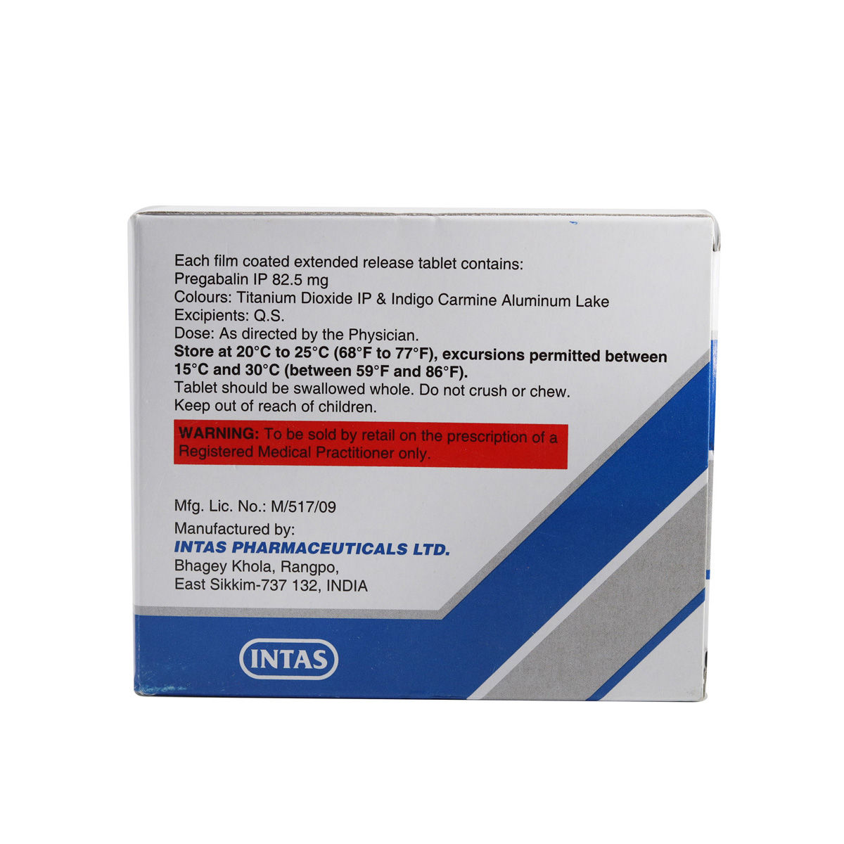 Pregabid CR 82.5 Tablet 10's Price, Uses, Side Effects, Composition ...