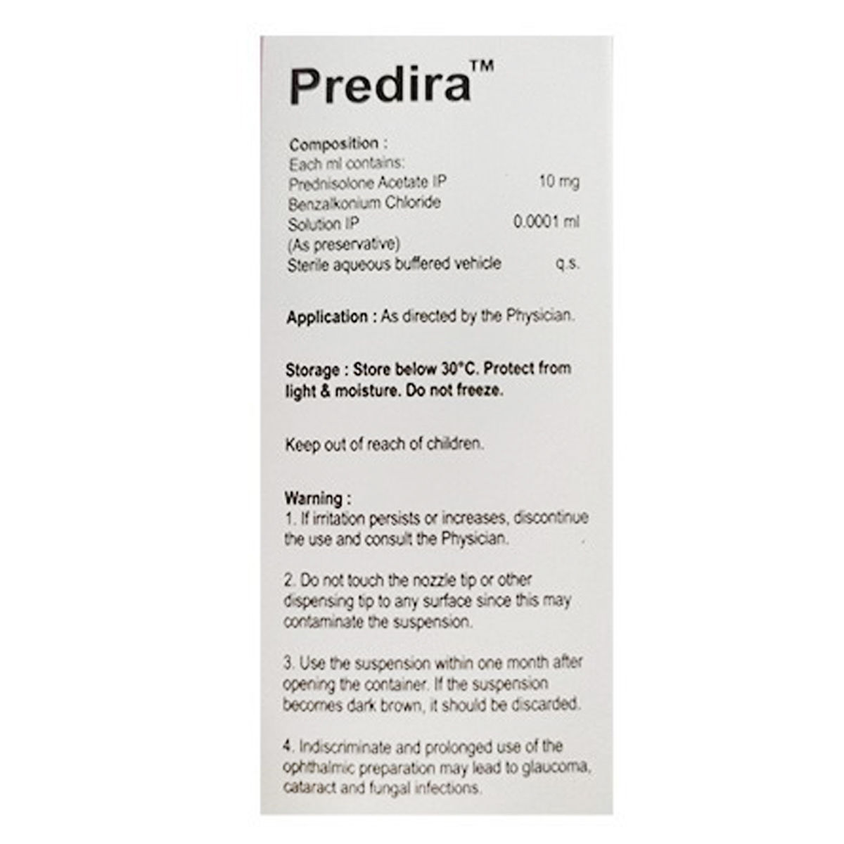 Predira Eye Drops 10 ml Price, Uses, Side Effects, Composition - Apollo ...