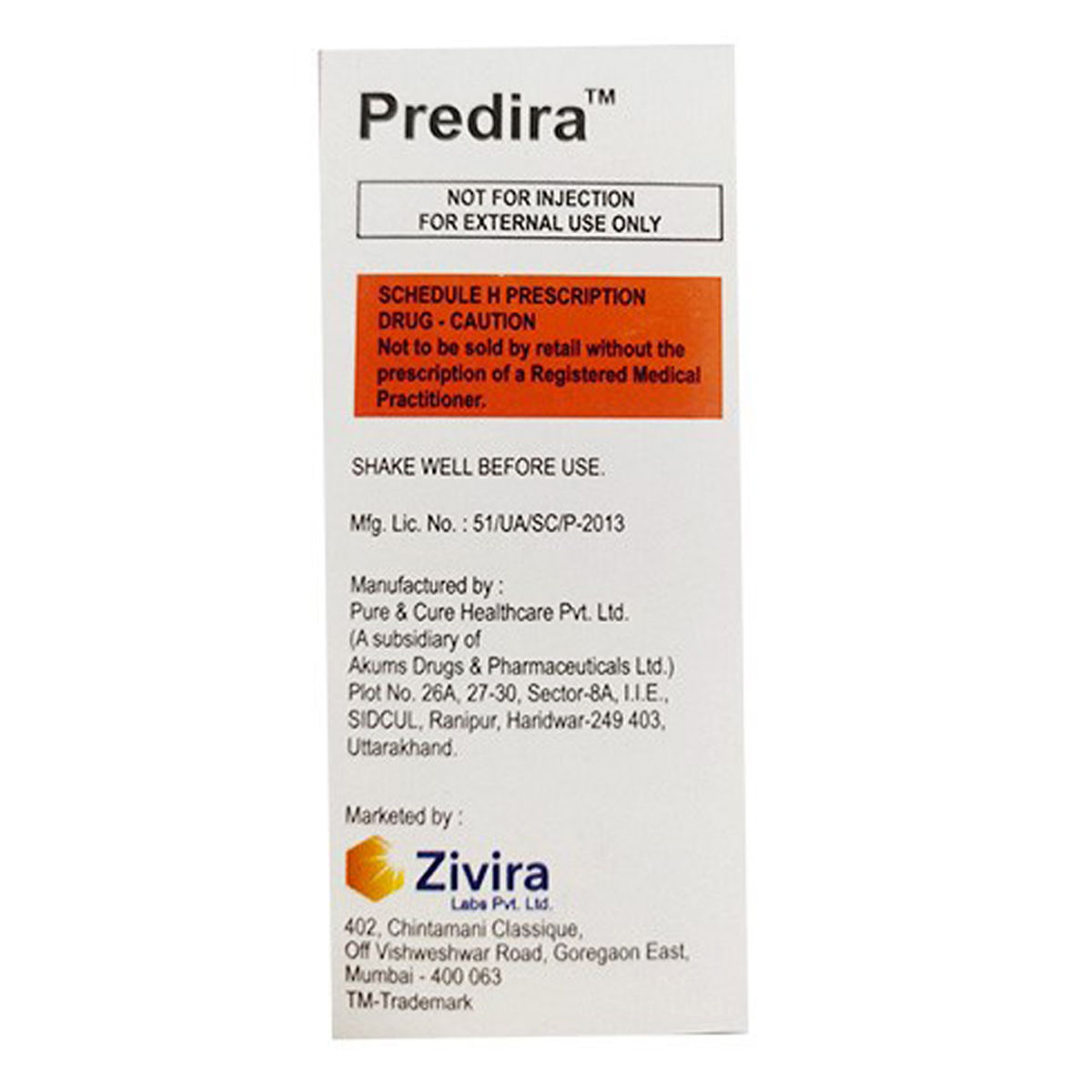 Predira Eye Drops 10 ml Price, Uses, Side Effects, Composition - Apollo ...