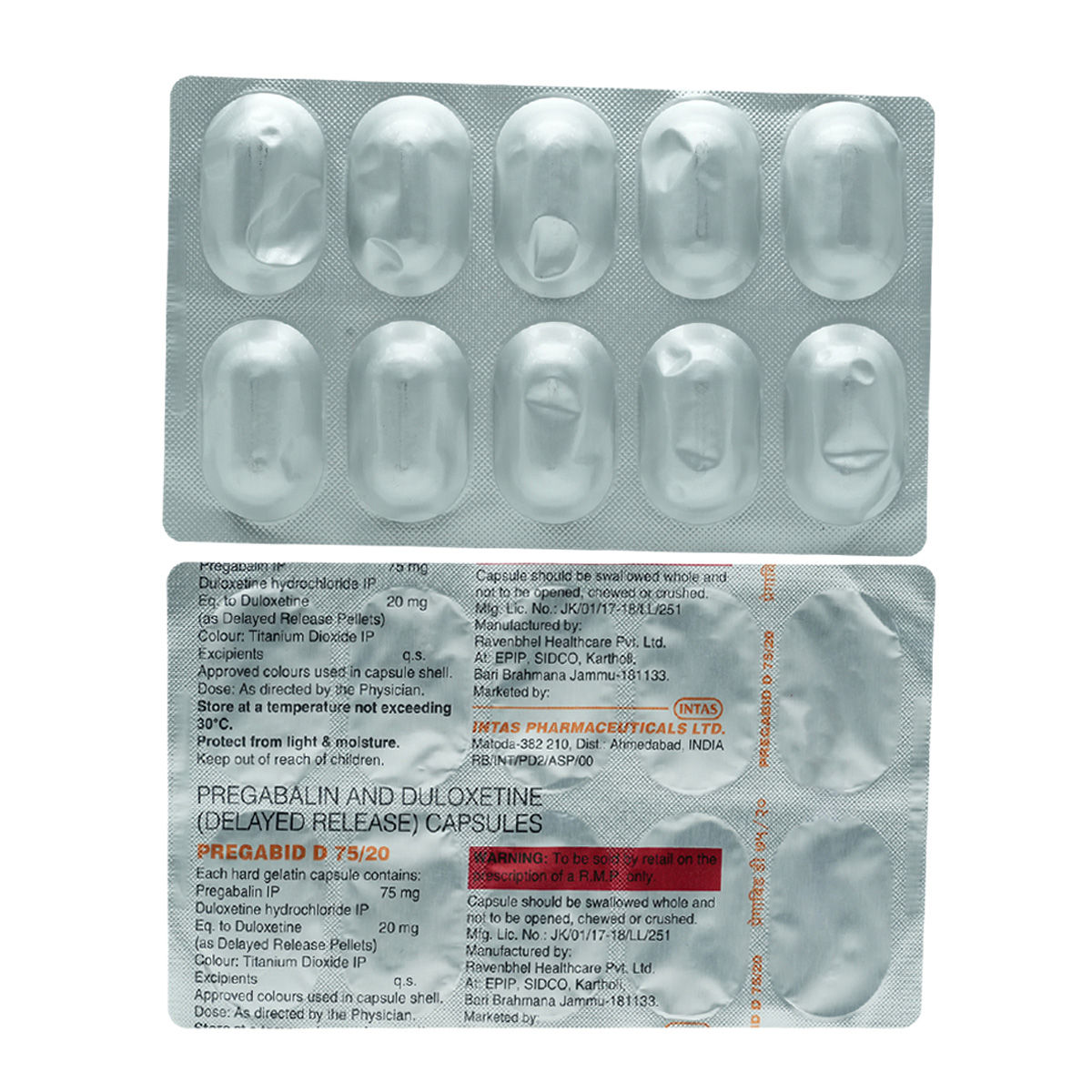 Pregabid D 75/20 Capsule 10's Price, Uses, Side Effects, Composition ...