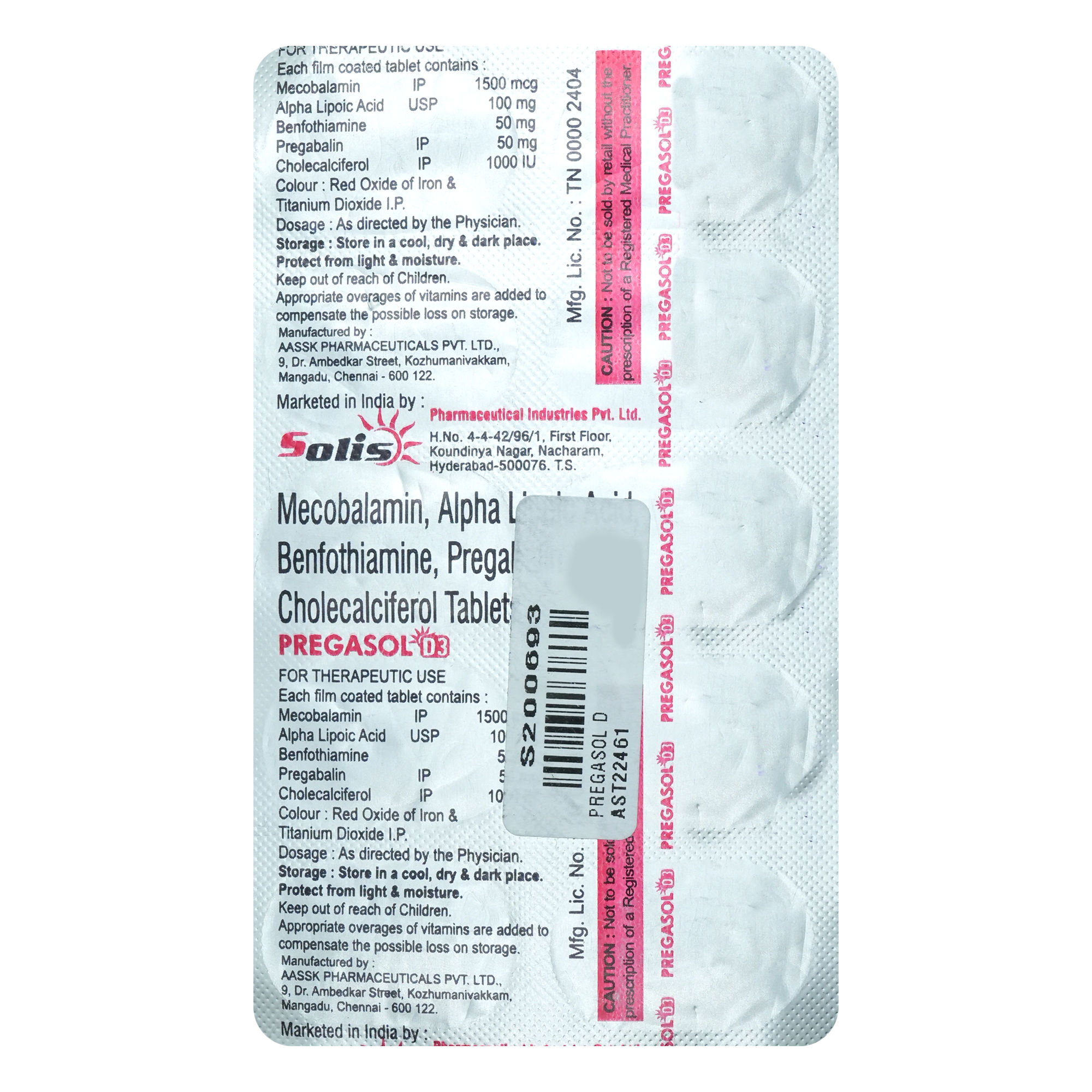 Pregasol D3 Tablet 10's Price, Uses, Side Effects, Composition - Apollo ...