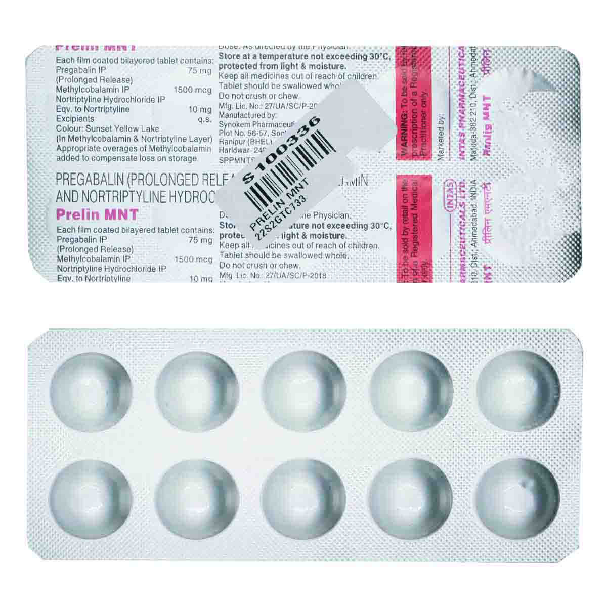 Prelin Mnt 75/1500/10 Tab | Uses, Side Effects, Price | Apollo Pharmacy