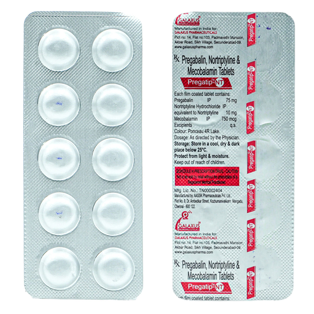 Pregatip-NT 75/10/750 Tablet | Uses, Side Effects, Price | Apollo Pharmacy