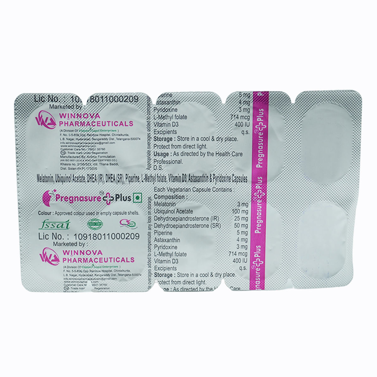 Pregnasure + Plus Veg Capsule | Uses, Side Effects, Price | Apollo Pharmacy