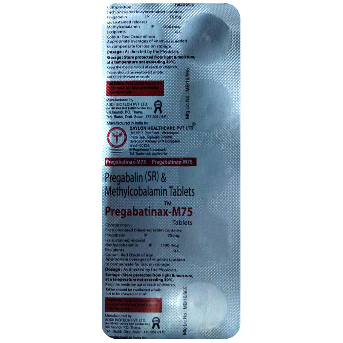 Pregabatinax-M75 Tablet | Uses, Side Effects, Price | Apollo Pharmacy