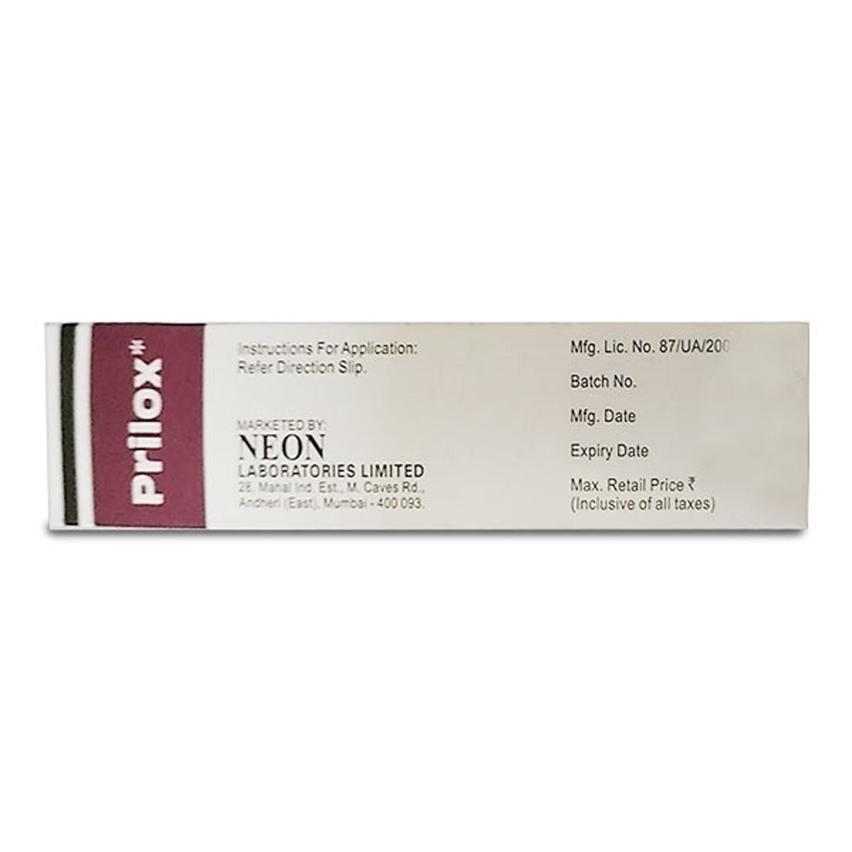 Prilox Cream 50 gm Price, Uses, Side Effects, Composition - Apollo Pharmacy