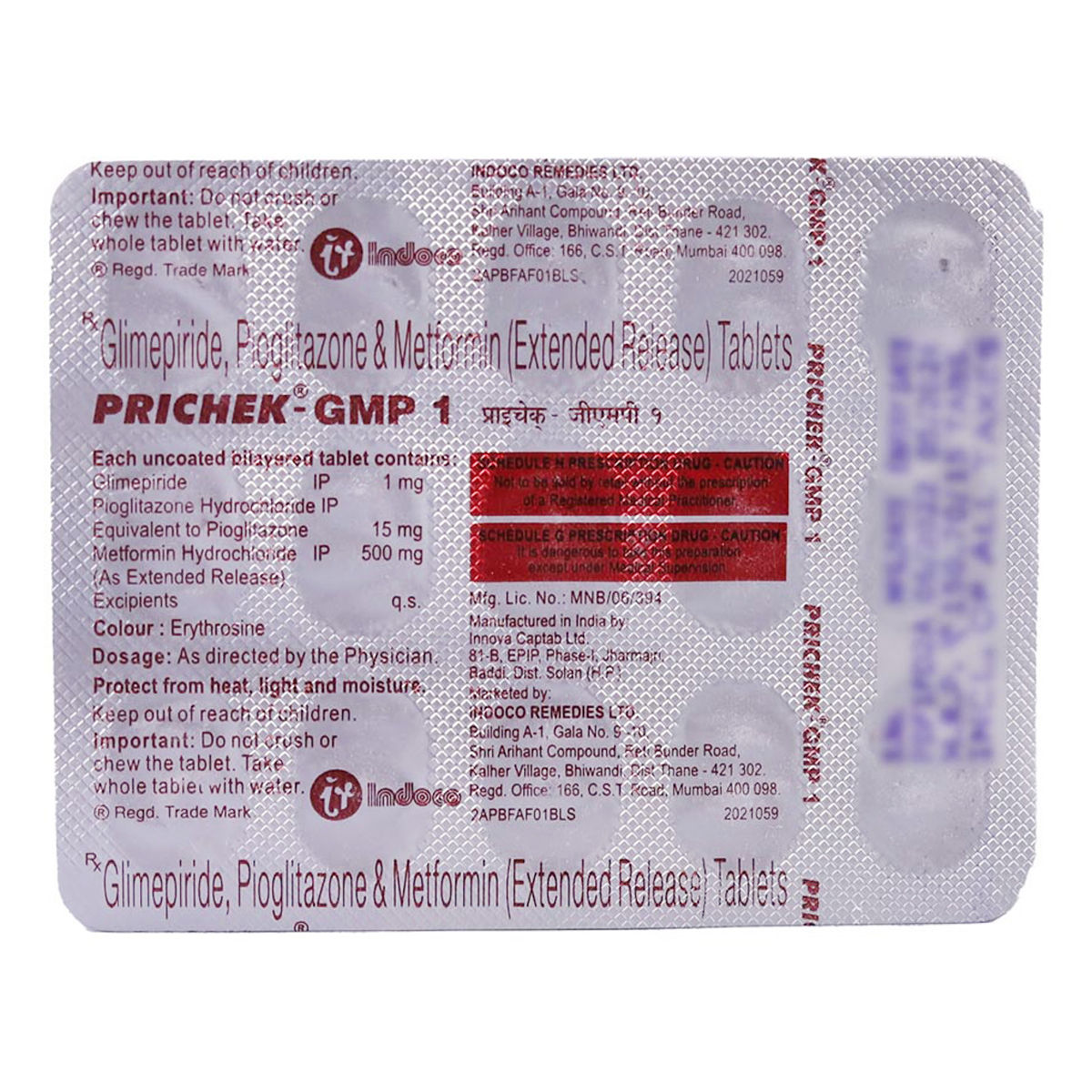 Prichek-Gmp 1 Tab 15'S Price, Uses, Side Effects, Composition - Apollo ...