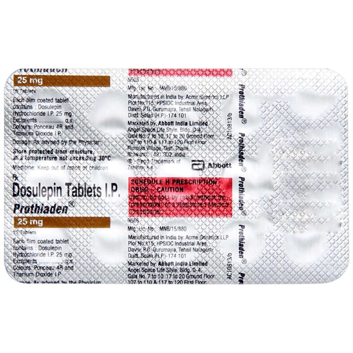 Prothiaden 25 mg Tablet | Uses, Side Effects, Price | Apollo Pharmacy