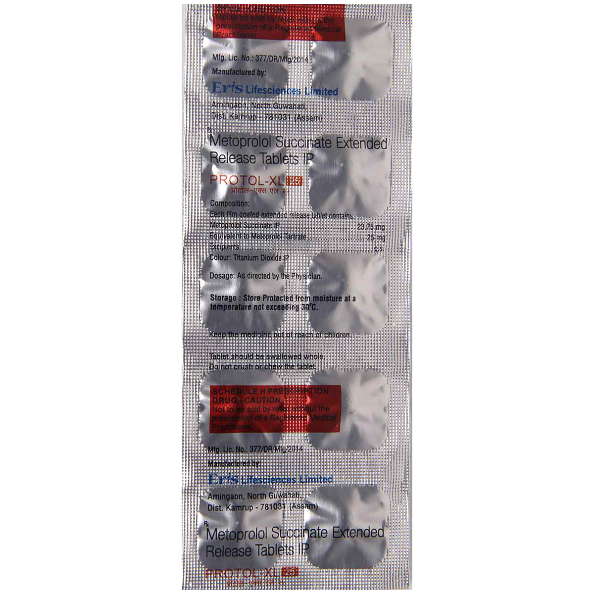 Protol XL 25 Tablet 10's Price, Uses, Side Effects, Composition ...