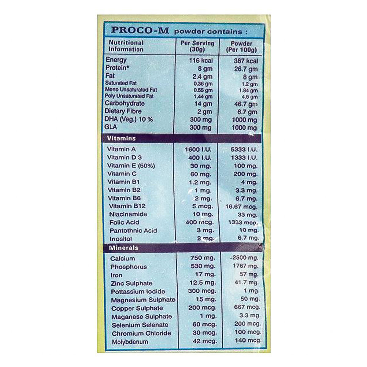 Proco-M S/F Kesar & Elachi Flav Power 30gm Price, Uses, Side Effects ...