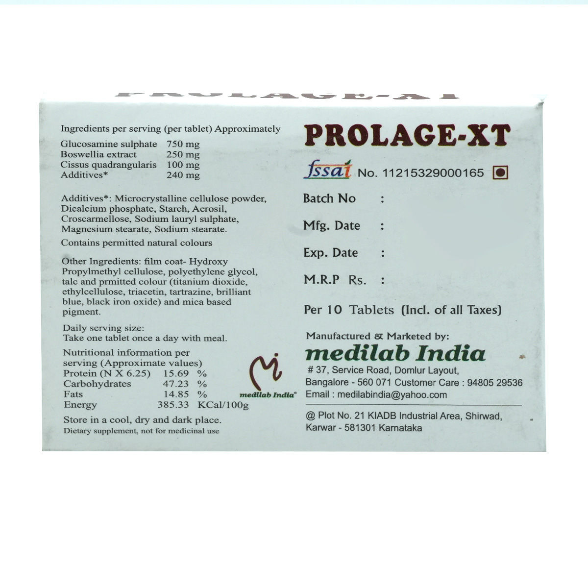 Prolage-Xt Tablet 10's Price, Uses, Side Effects, Composition - Apollo ...