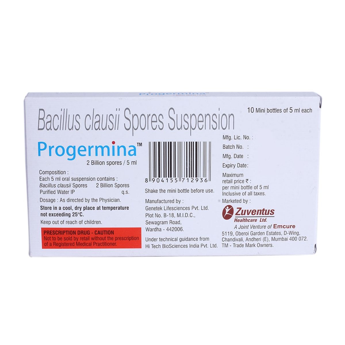 Progermina Suspension 5 ml Price, Uses, Side Effects, Composition ...