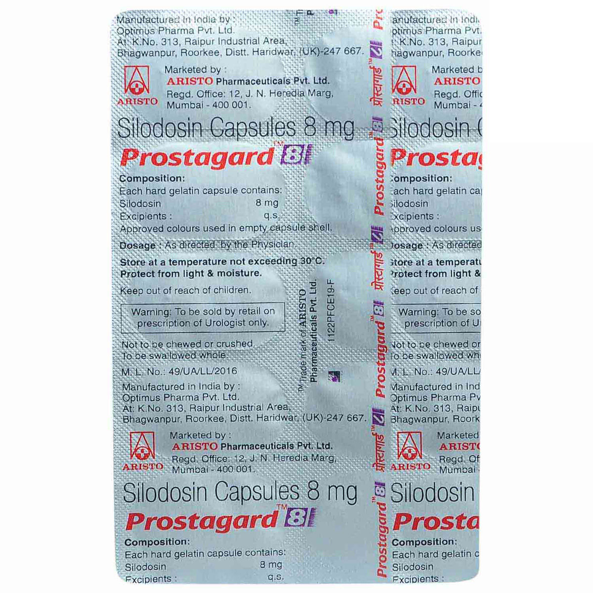 Prostagard 8 Capsule | Uses, Side Effects, Price | Apollo Pharmacy