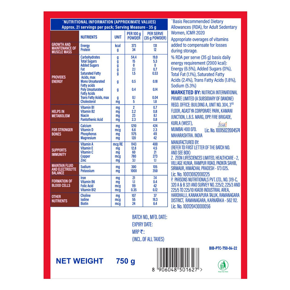 Protinex Rich Chocolate Flavour Nutritional Drink Powder for Adults ...