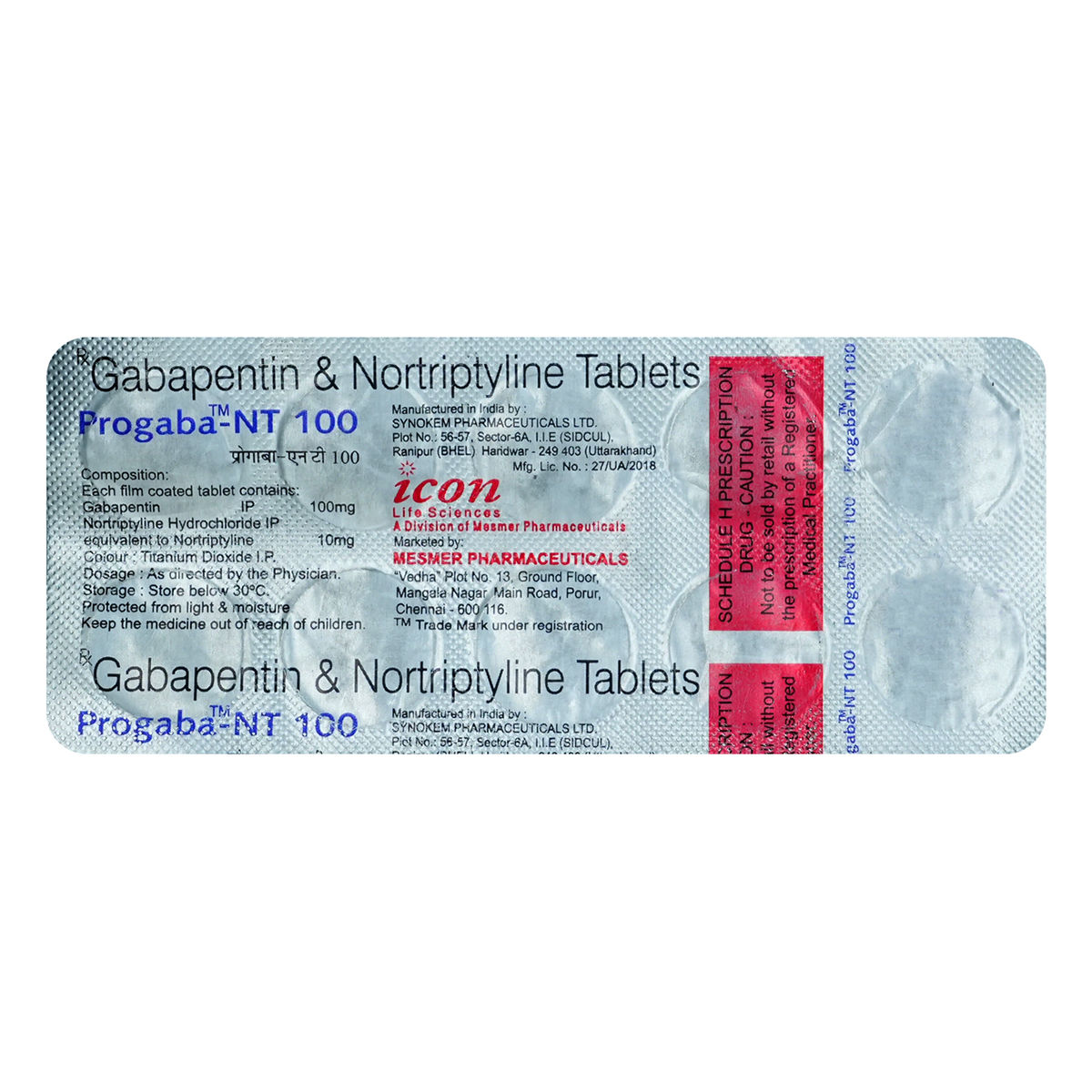 Progaba-NT 100 Tablet | Uses, Side Effects, Price | Apollo Pharmacy