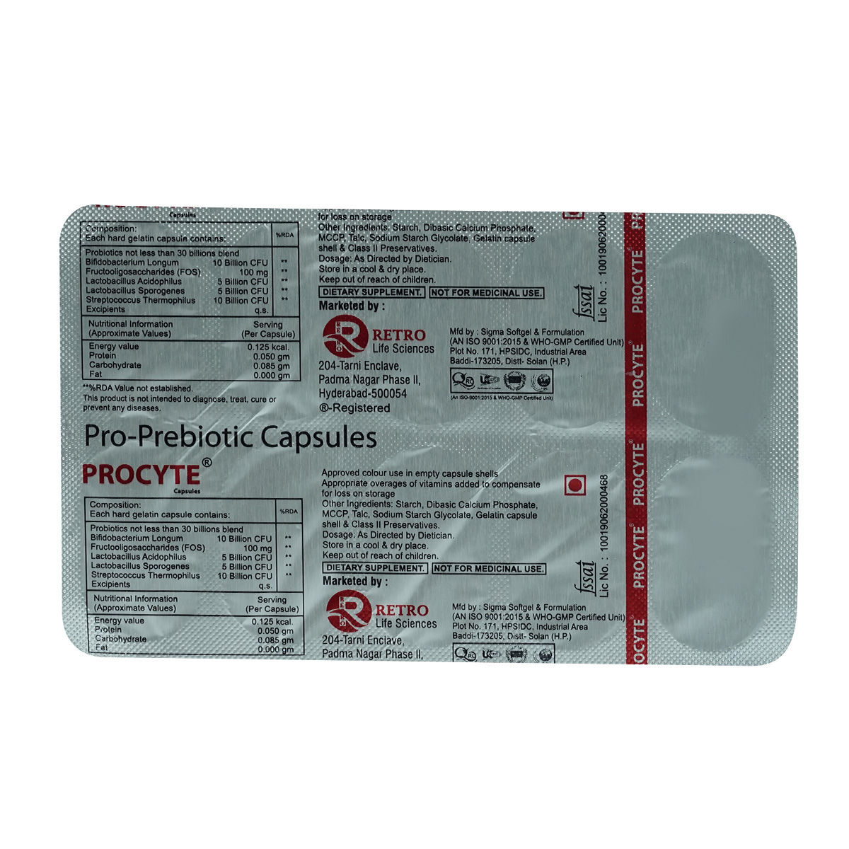 Procyte Cap 10'S Price, Uses, Side Effects, Composition - Apollo Pharmacy