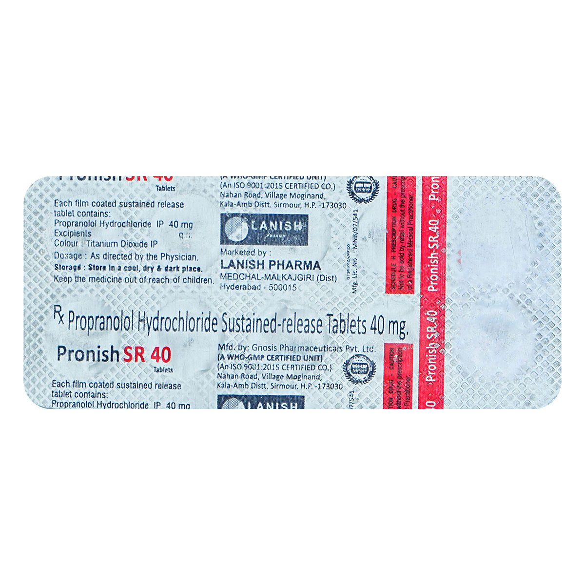 Pronish SR 40 Tablet | Uses, Side Effects, Price | Apollo Pharmacy