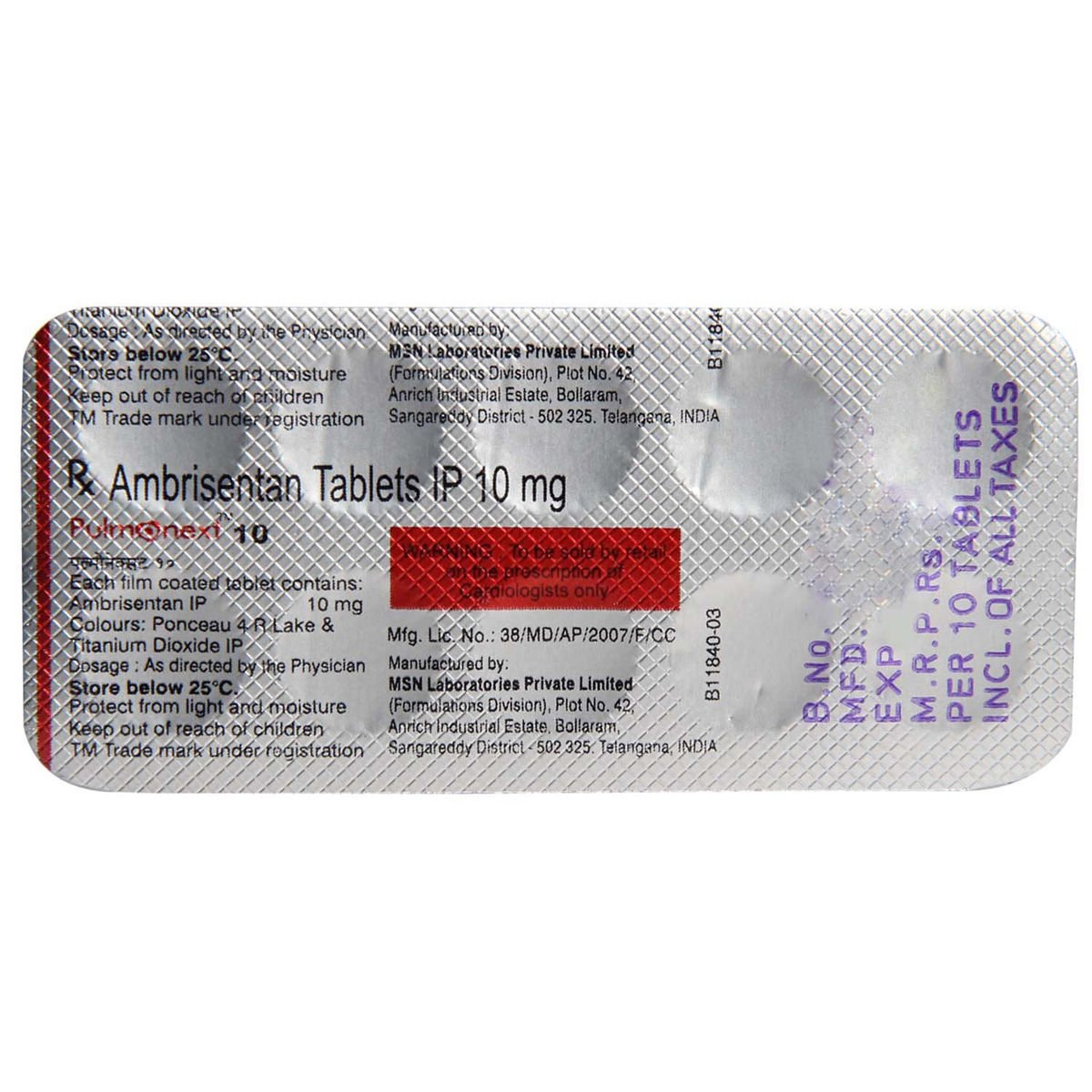 PULMONEXT 10MG TABLET Price, Uses, Side Effects, Composition - Apollo ...