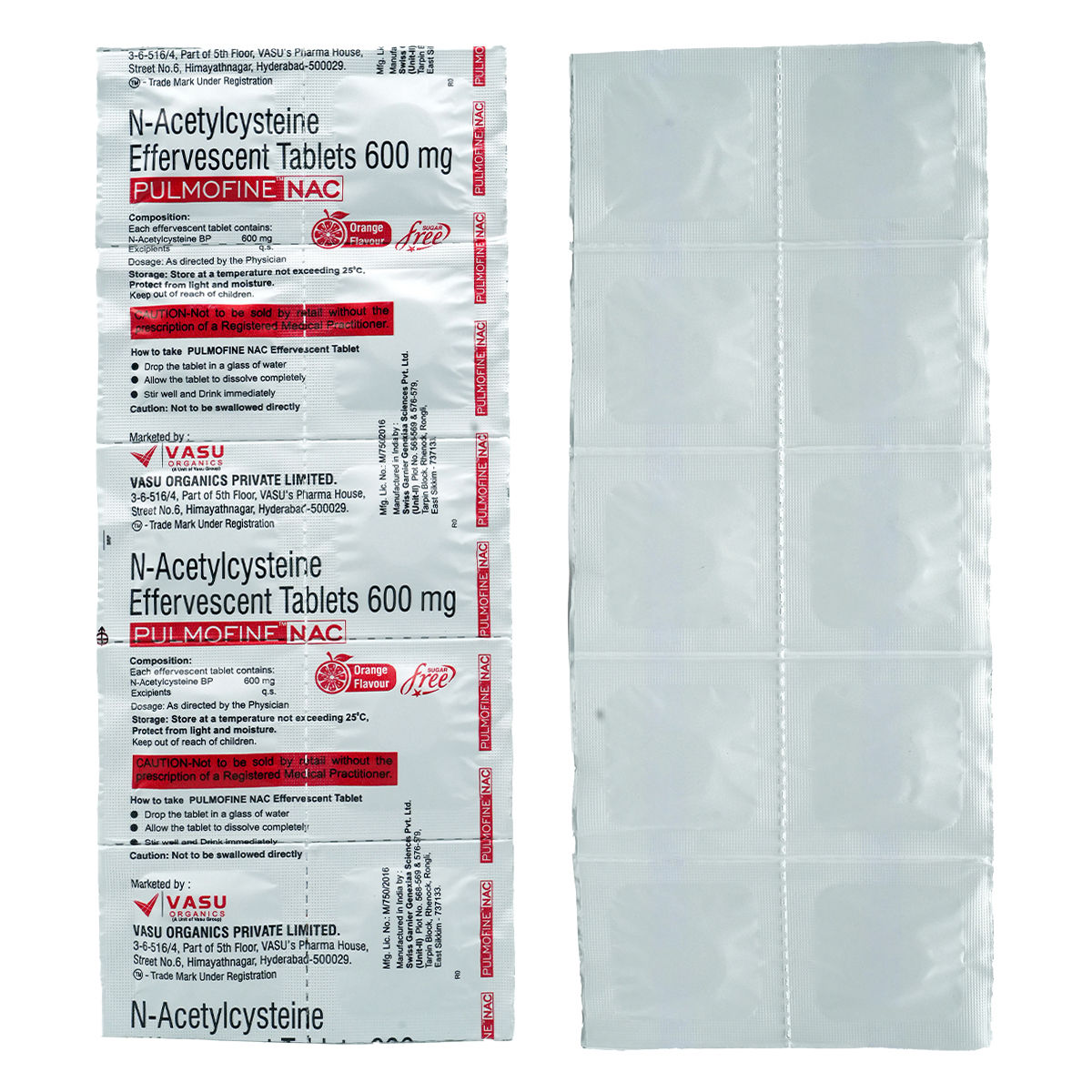 Pulmofine Nac 600 Sugar Free Orange Effervescent Tablet | Uses, Side ...