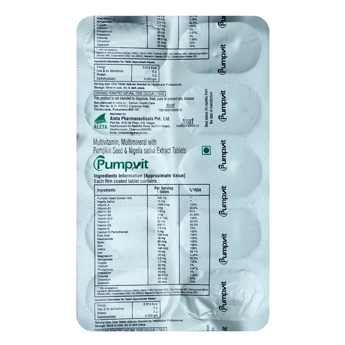 Pumpvit Tablet | Uses, Side Effects, Price | Apollo Pharmacy