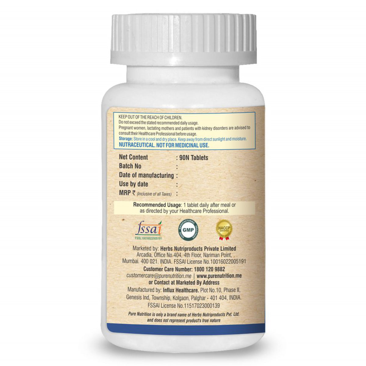 Pure Nutrition Ultra Calcium Citrate 1250 mg, 90 Tablets Price, Uses ...