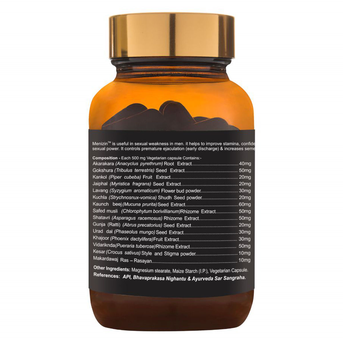 Pure Nutrition Menizin Musli & Kesar, 60 Capsules Price, Uses, Side ...