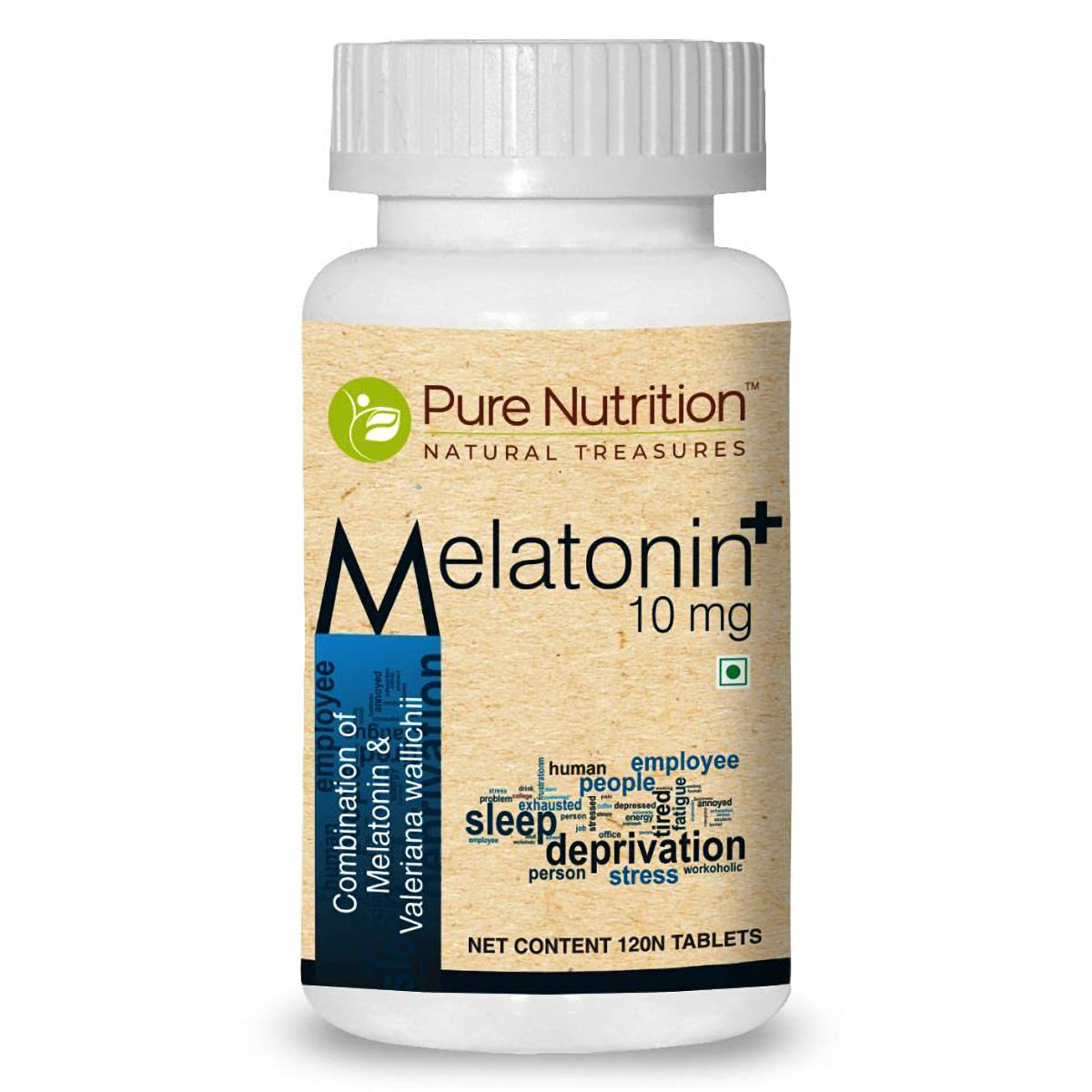 Buy Pure Nutrition Melatonin Plus 10 mg, 120 Tablets | 19 Minutes ...