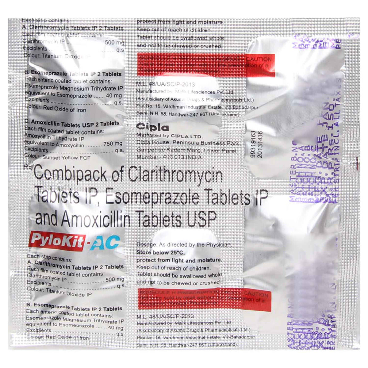 Pylokit Ac Kit Tablet 6's Price, Uses, Side Effects, Composition ...