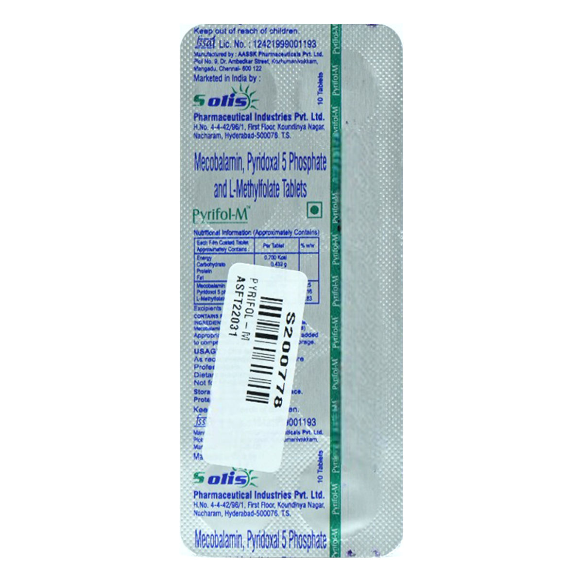 Pyrifol-M Tablet 10's Price, Uses, Side Effects, Composition - Apollo ...