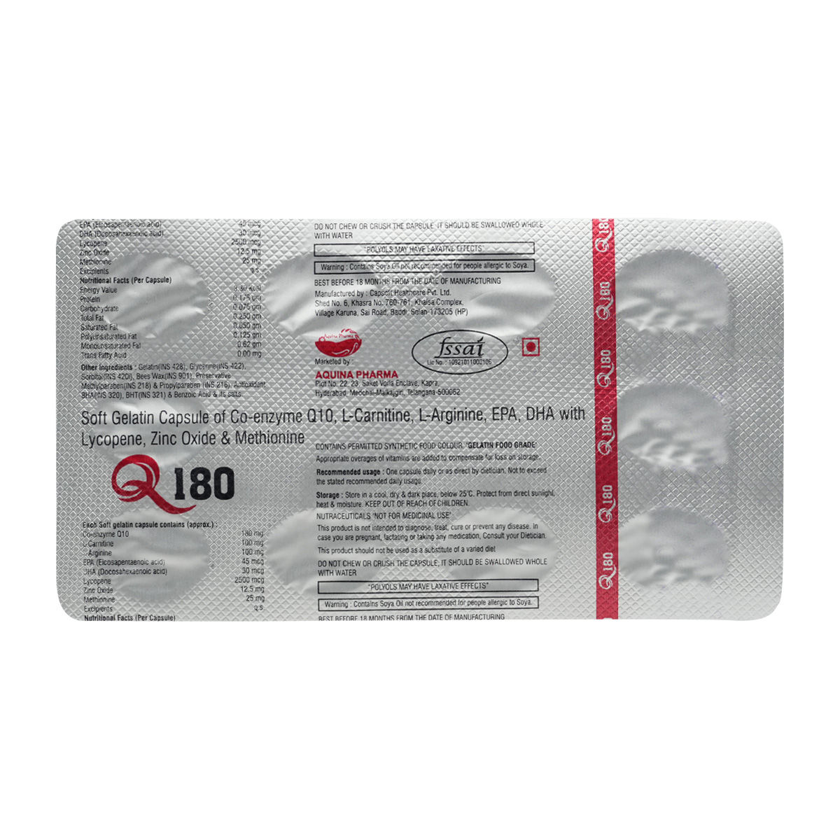 Q-180 Softgel Capsule | Uses, Side Effects, Price | Apollo Pharmacy