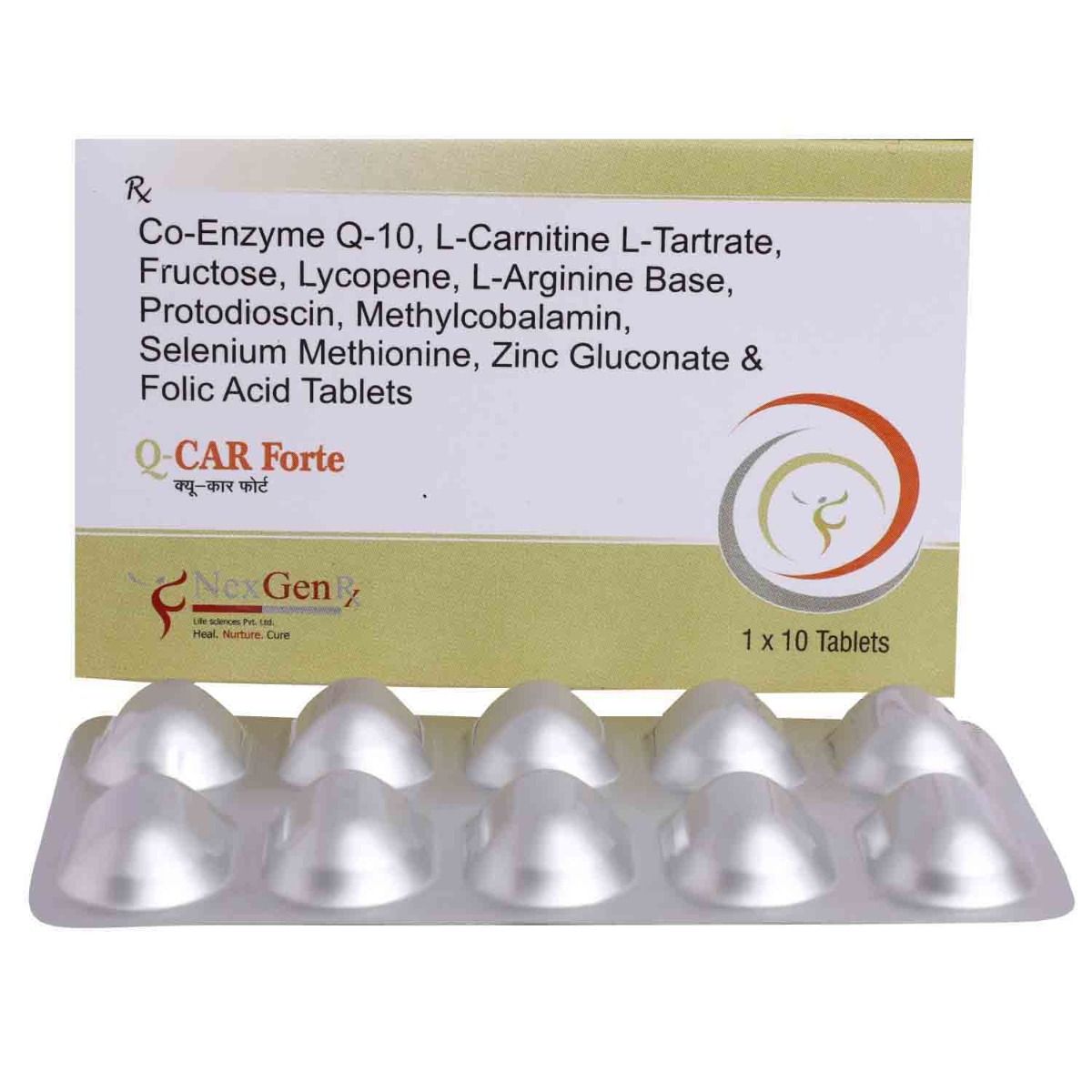 Q-Car Forte Tablet 10's Price, Uses, Side Effects, Composition - Apollo ...