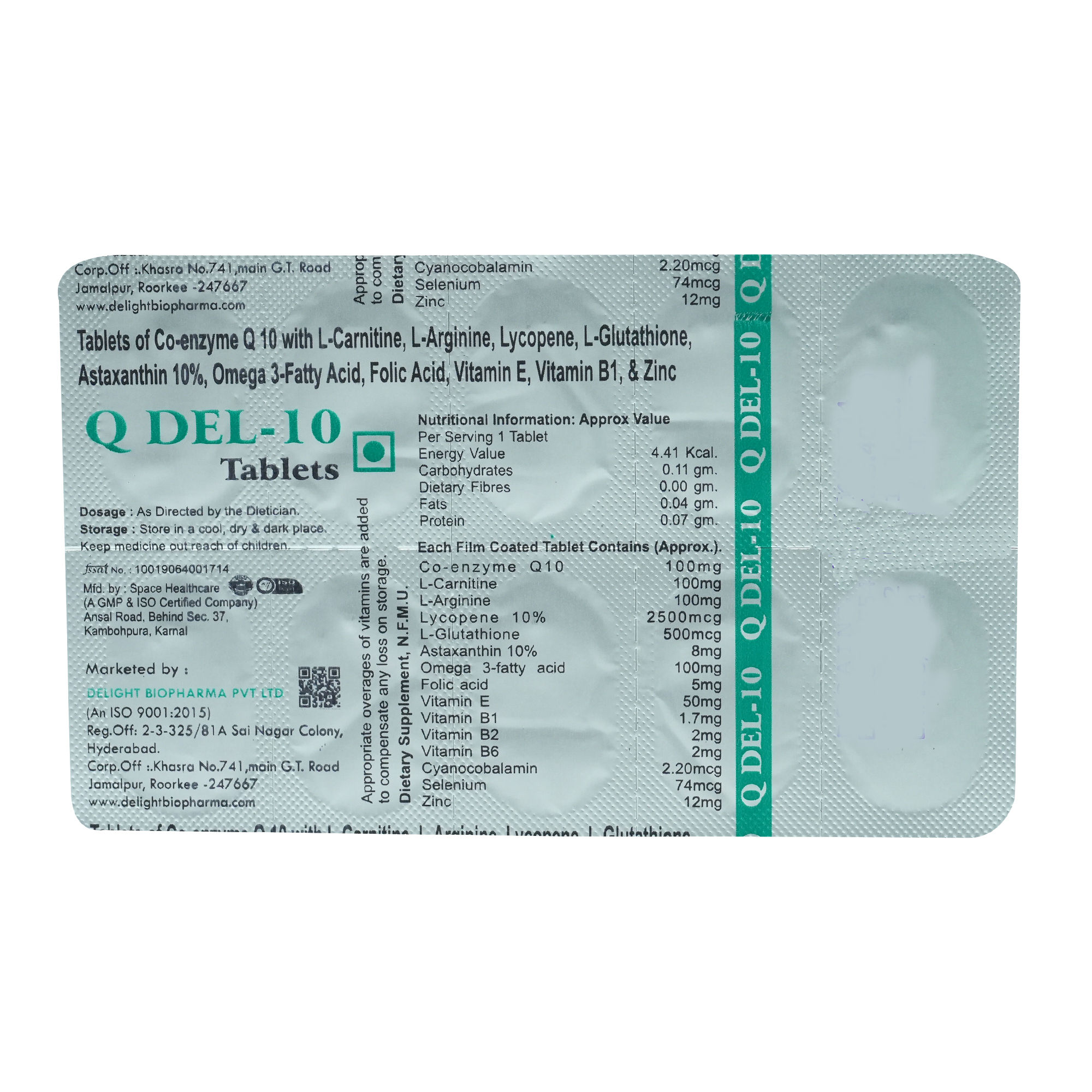 Q Del-10 Tablet | Uses, Side Effects, Price | Apollo Pharmacy