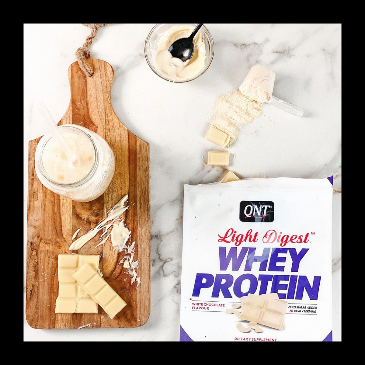 QNT Light Digest Whey Protein White Chocolate Flavour Powder, 908 gm ...