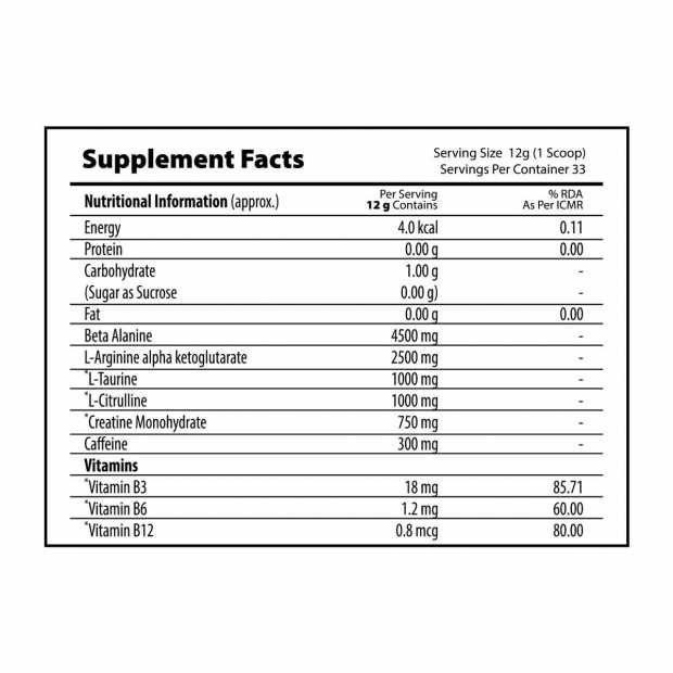 QNT Hydra Vol Pre-Workout Fruit Punch Flavour Powder, 400 gm Price ...