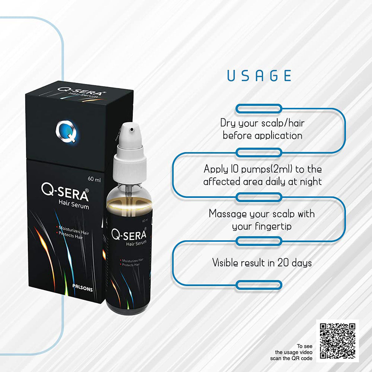 Buy Q-Sera Hair Serum, 60 ml | 19 Minutes Delivery | Apollo Pharmacy