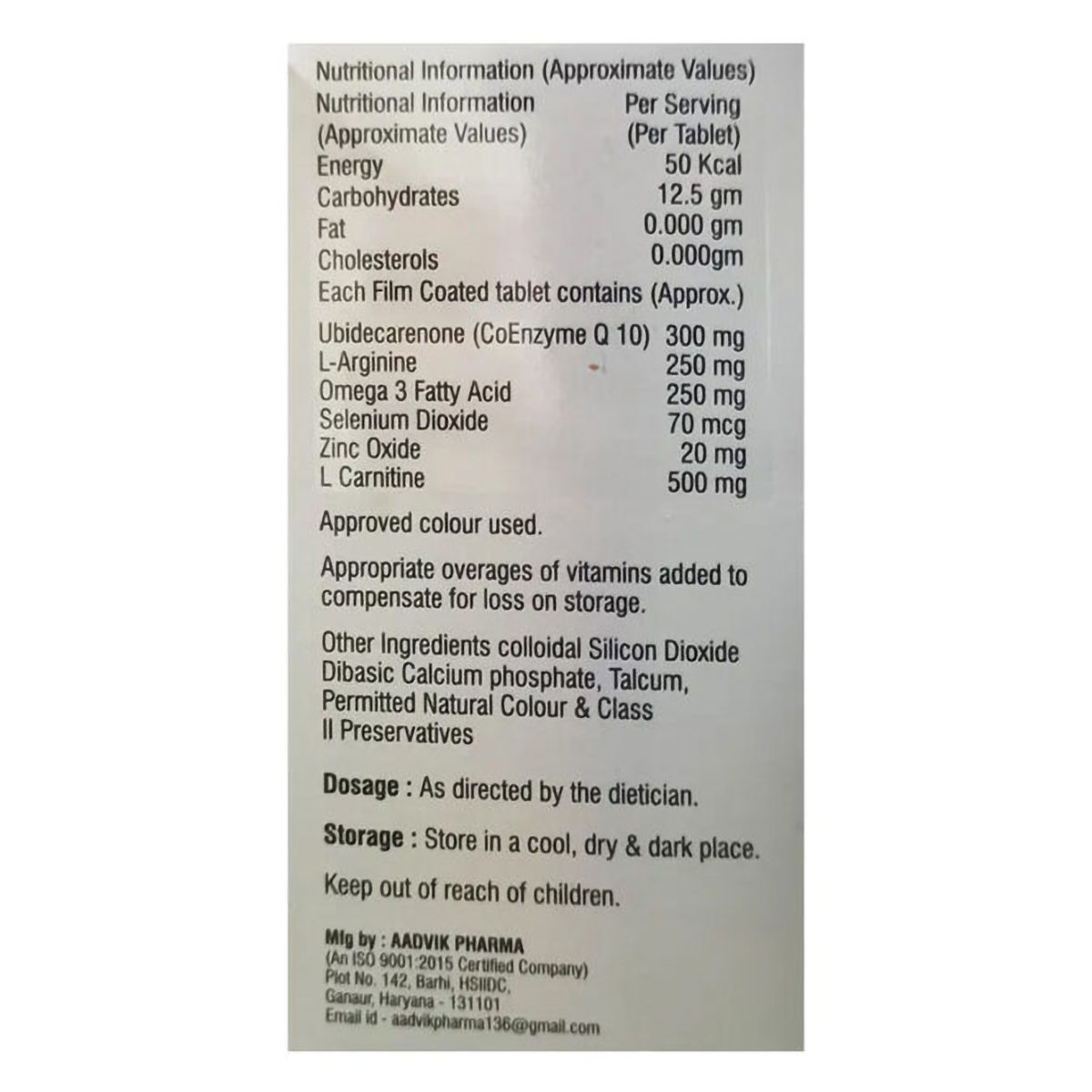 Qtfice Plus Veg Tablet 30's Price, Uses, Side Effects, Composition ...