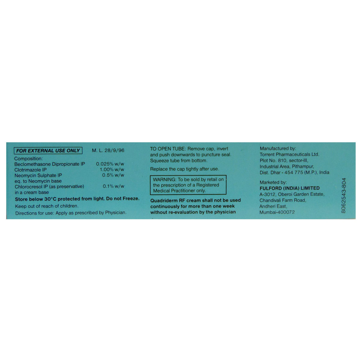 Quadriderm RF Cream | Uses, Side Effects, Price | Apollo Pharmacy