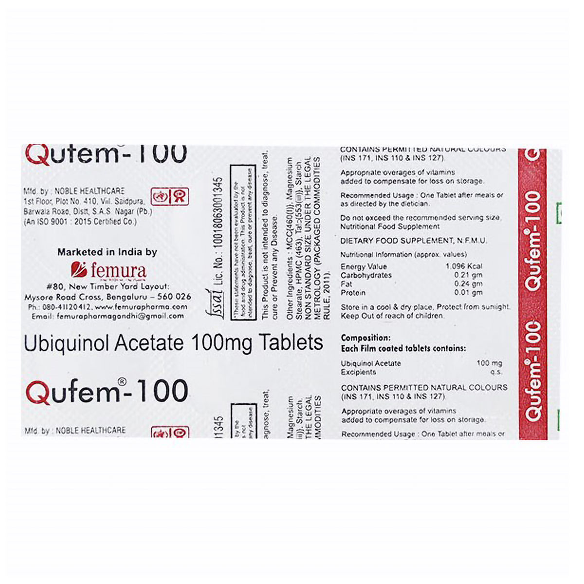 Buy Qufem-100 Tablet | 19 Minutes Delivery | Apollo Pharmacy