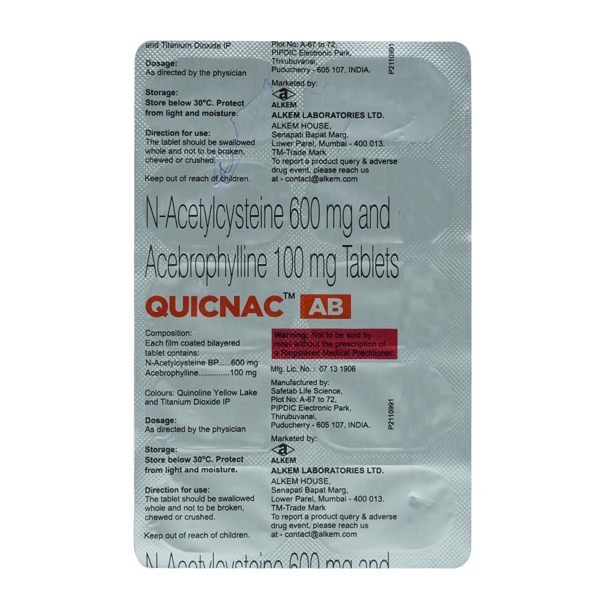 Quicnac AB Tablet | Uses, Side Effects, Price | Apollo Pharmacy