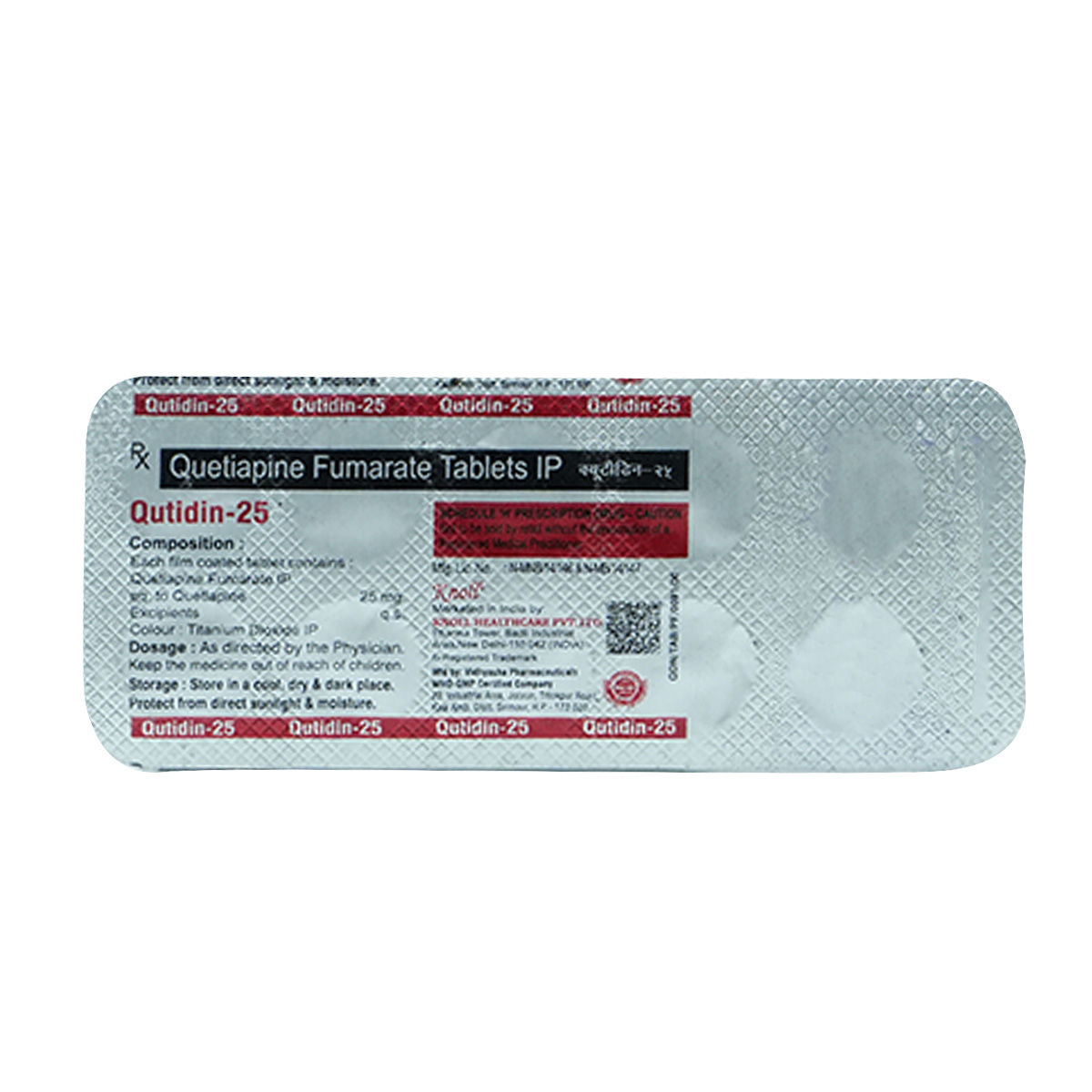 Qutidin 25 mg Tablet | Uses, Side Effects, Price | Apollo Pharmacy