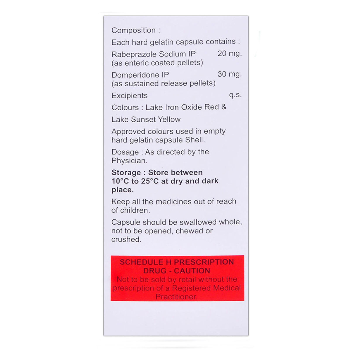 Rabonik DSR Capsule 15's Price, Uses, Side Effects, Composition ...